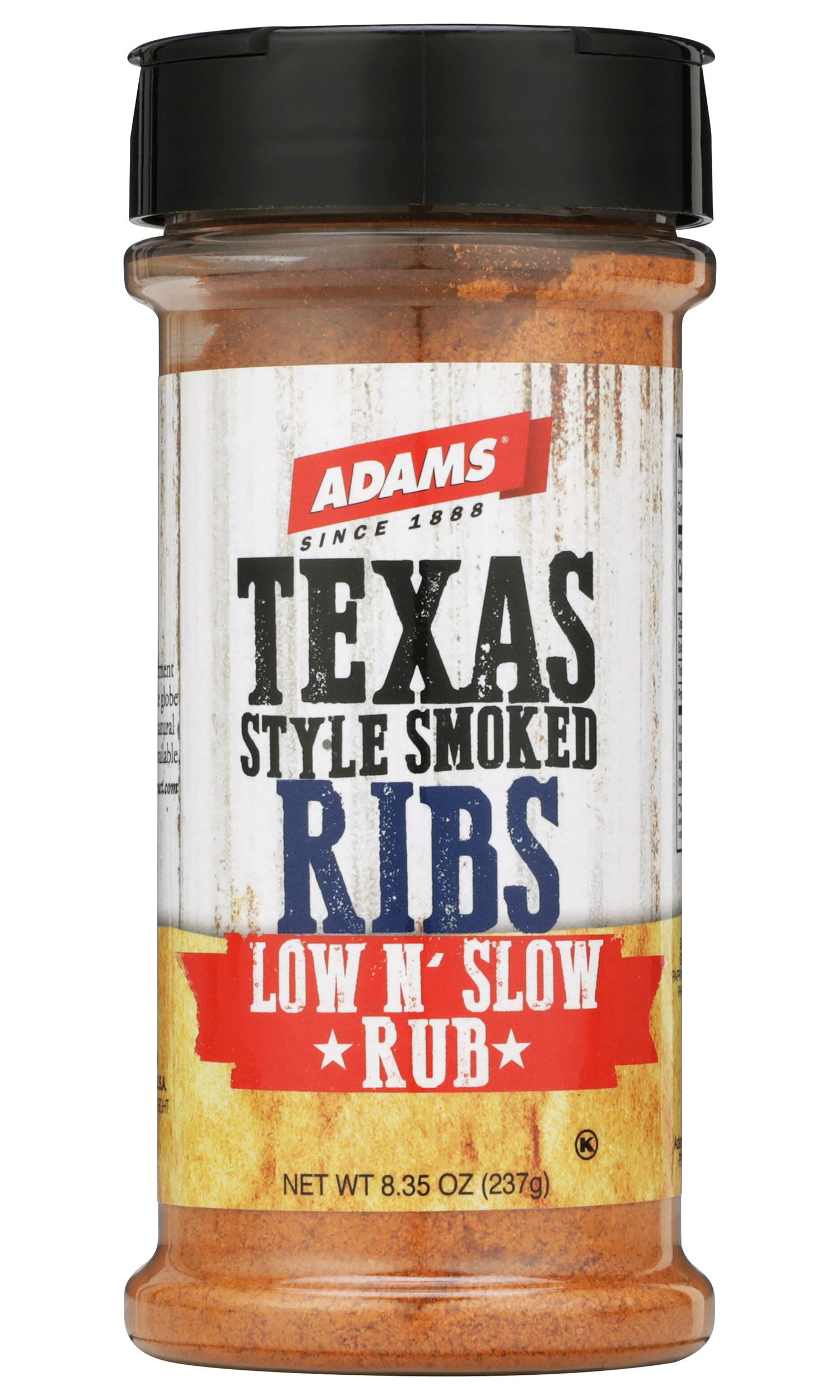Amazon.com : Adams Texas Style Smoked Ribs Low N’ Slow Rub, 8.35 oz ...