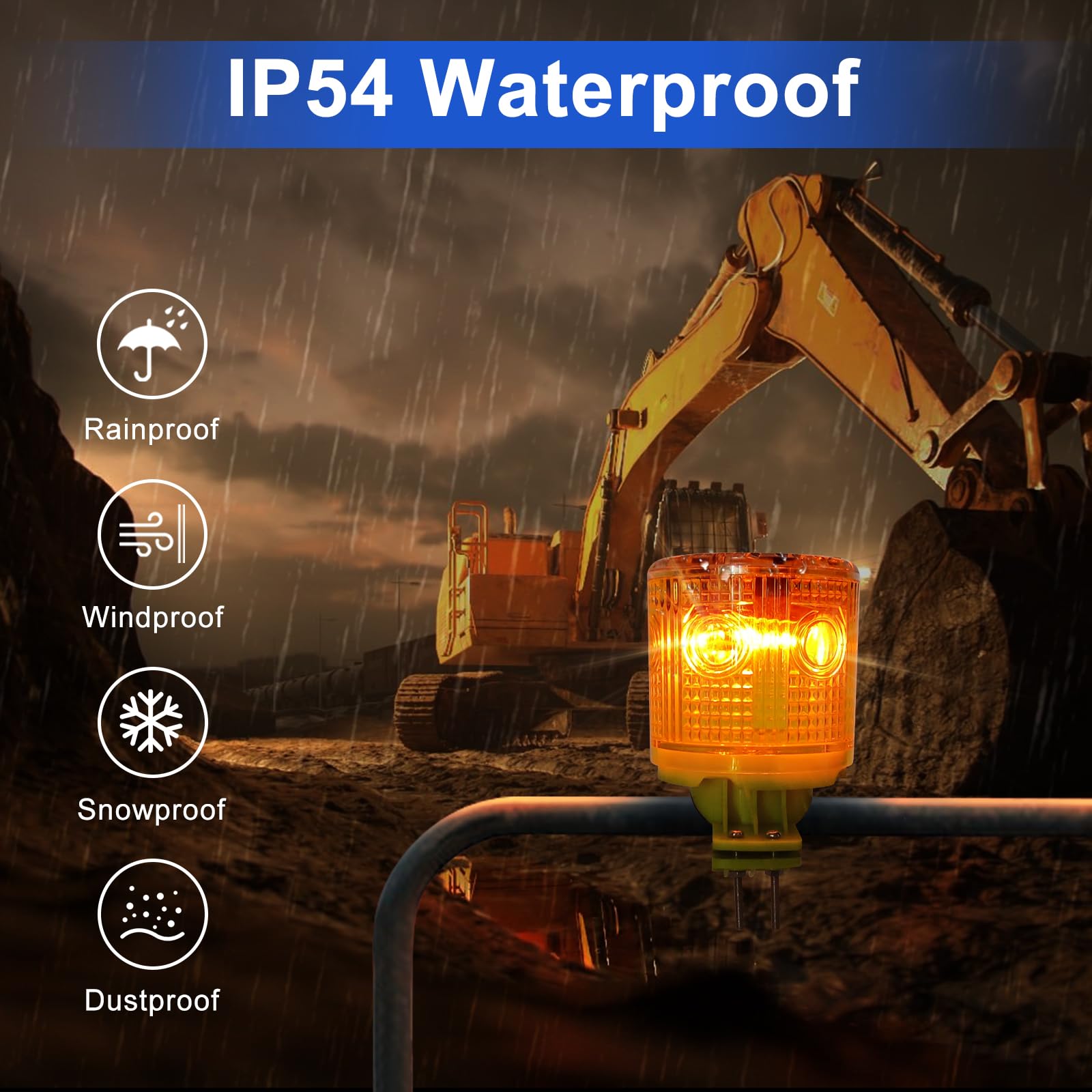 Snapklik.com : Aolyty Solar Strobe Warning Light IP54 Waterproof LED ...
