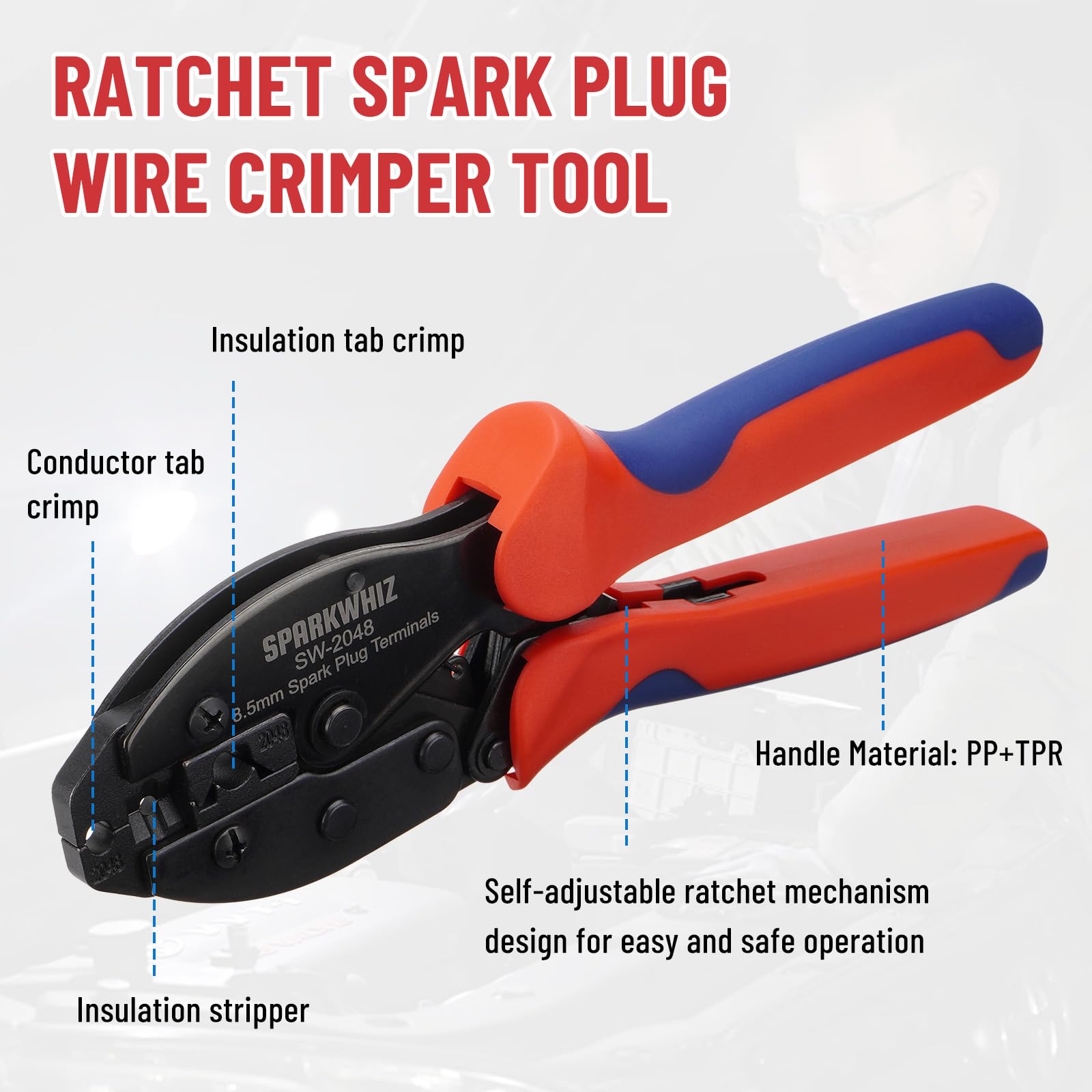 Snapklik.com : Ratchet Spark Plug Wire Crimping Tool Kit, 24PCS 180 ...