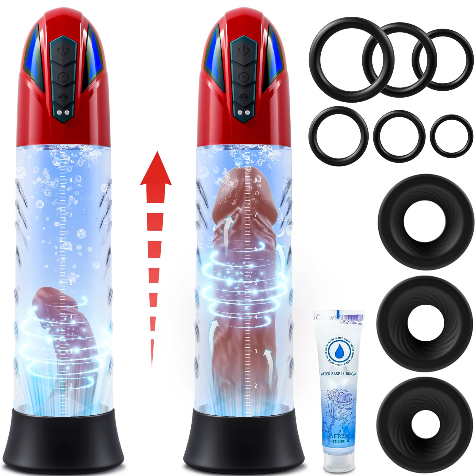 Penis Pump Male Sex Toys - Electric Dick Pump Penis Extender with 10 Erection Training Modes ...