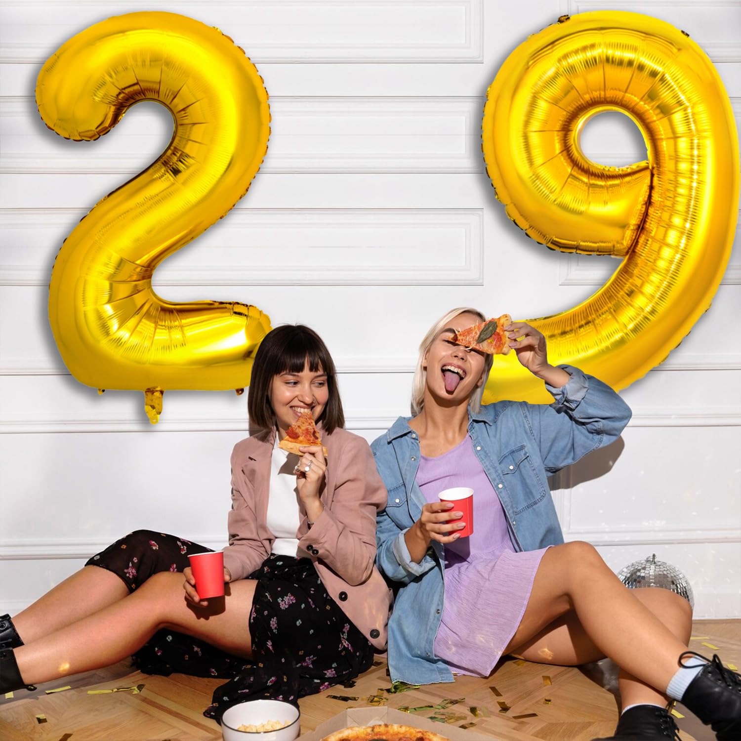 Snapklik.com : 40 Inch Gold Large Numbers Balloons 0-9, Giant Number 9 ...