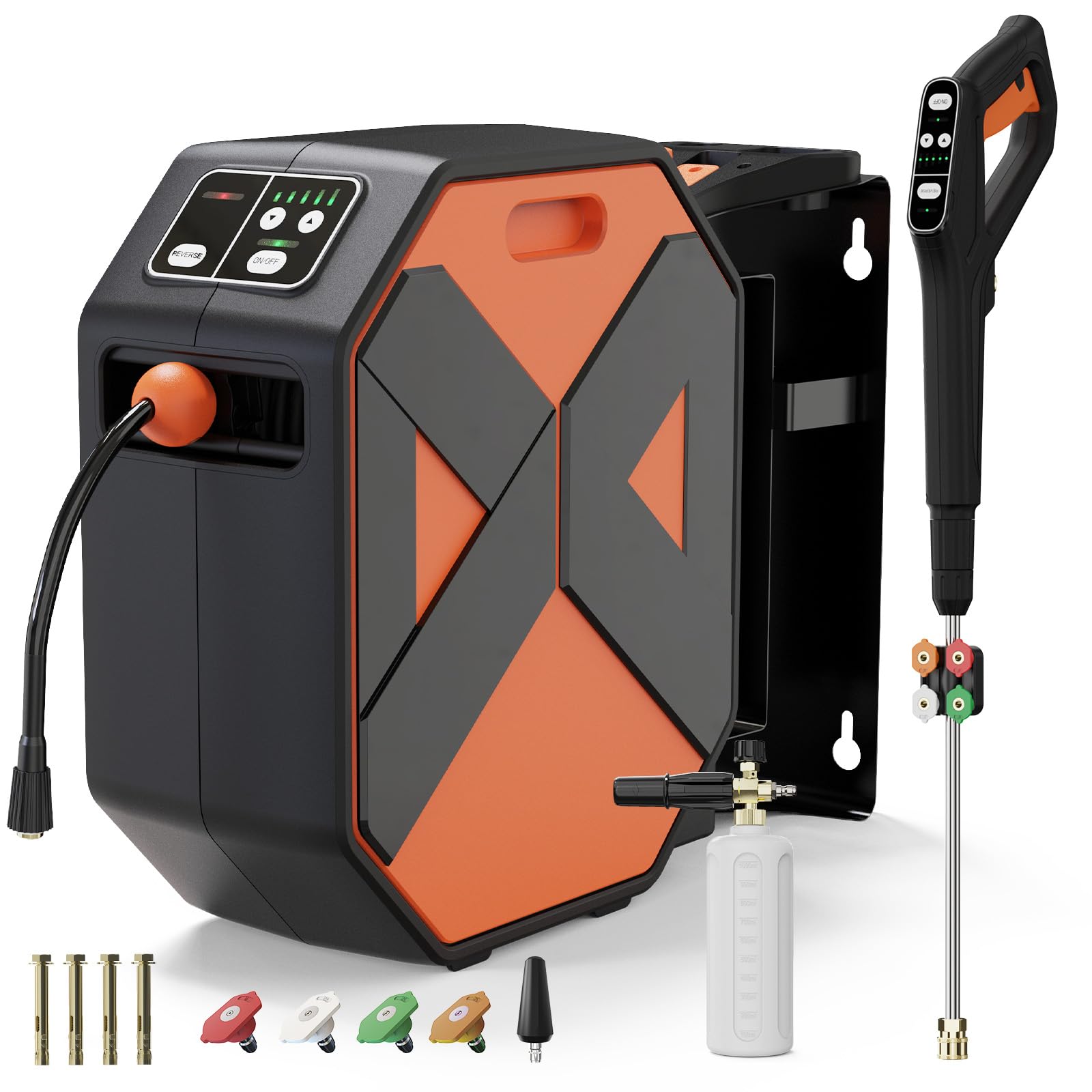 Buyplus Wall Mounted Pressure Washer, 5000PSI 3.2GPM Electric Pressure ...
