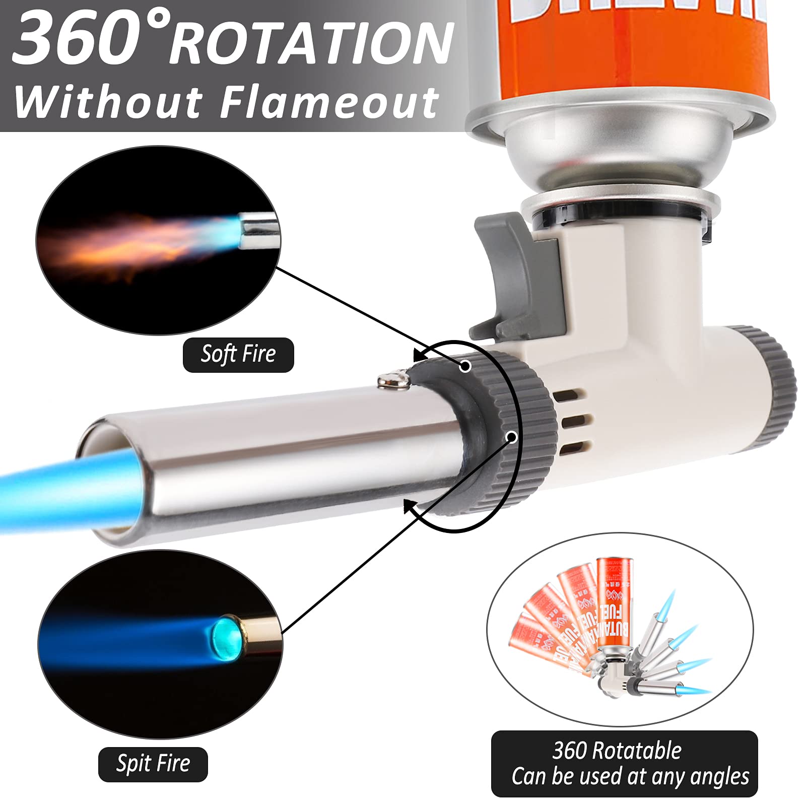 Snapklik.com : CORKAS Butane Torch, Professional Refillable Kitchen ...