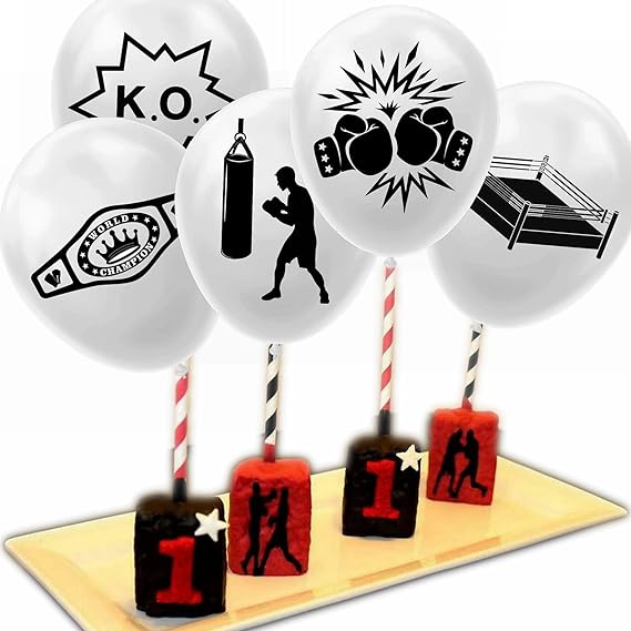 Boxing Latex Balloons Boxing Glove Match Party Decor Sport Birthday ...