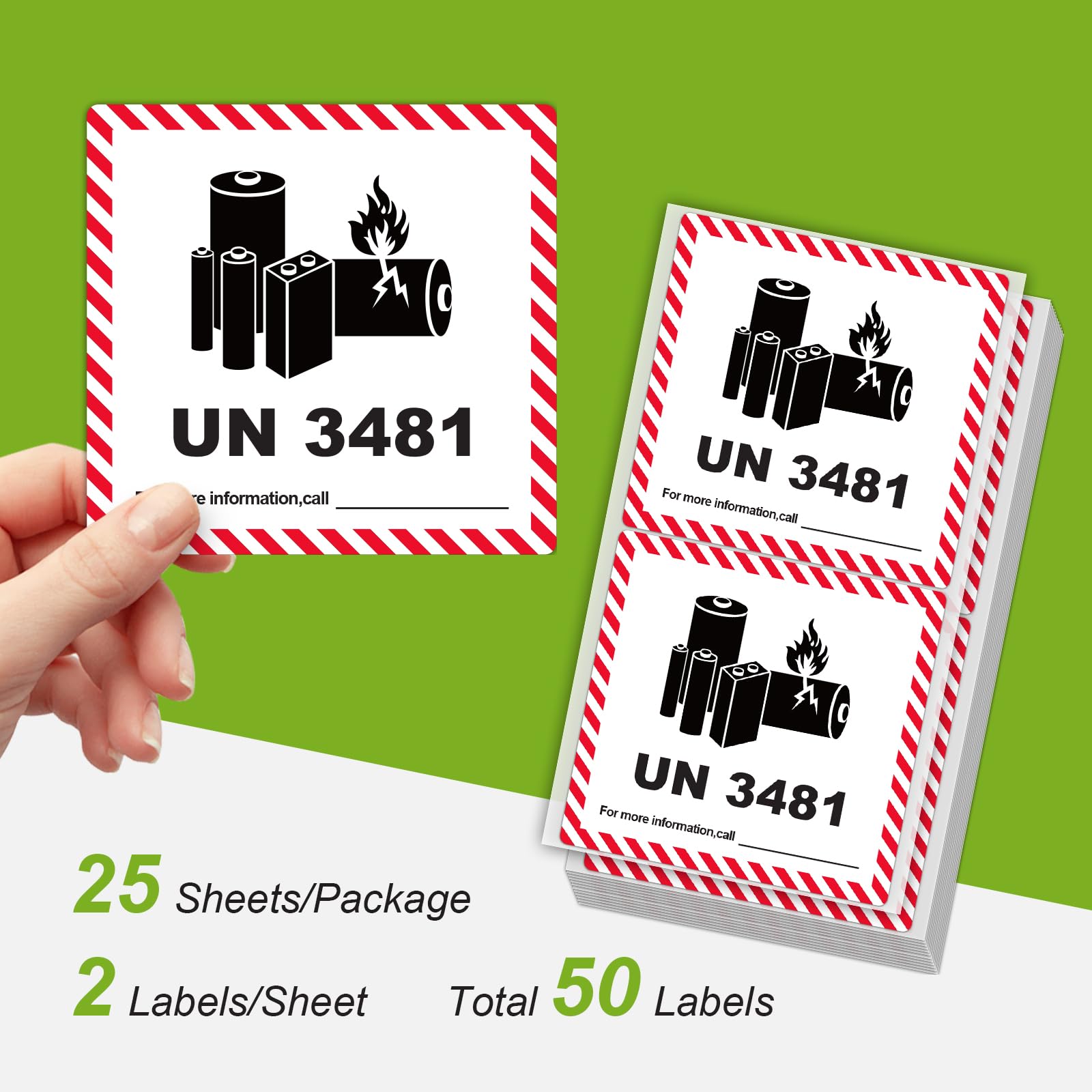 Snapklik.com : Anylabel 4.7 X 4.3 Lithium Ion Battery Transport Caution ...