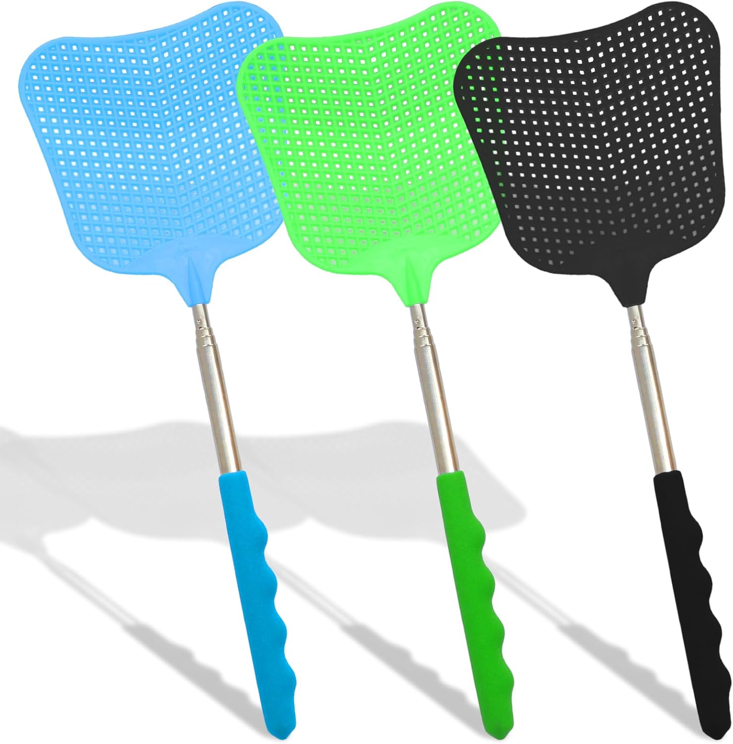 Amazon.com: Bonsicoky 3 Pack Fly Swatters Set - Plastic Fly Swatters ...