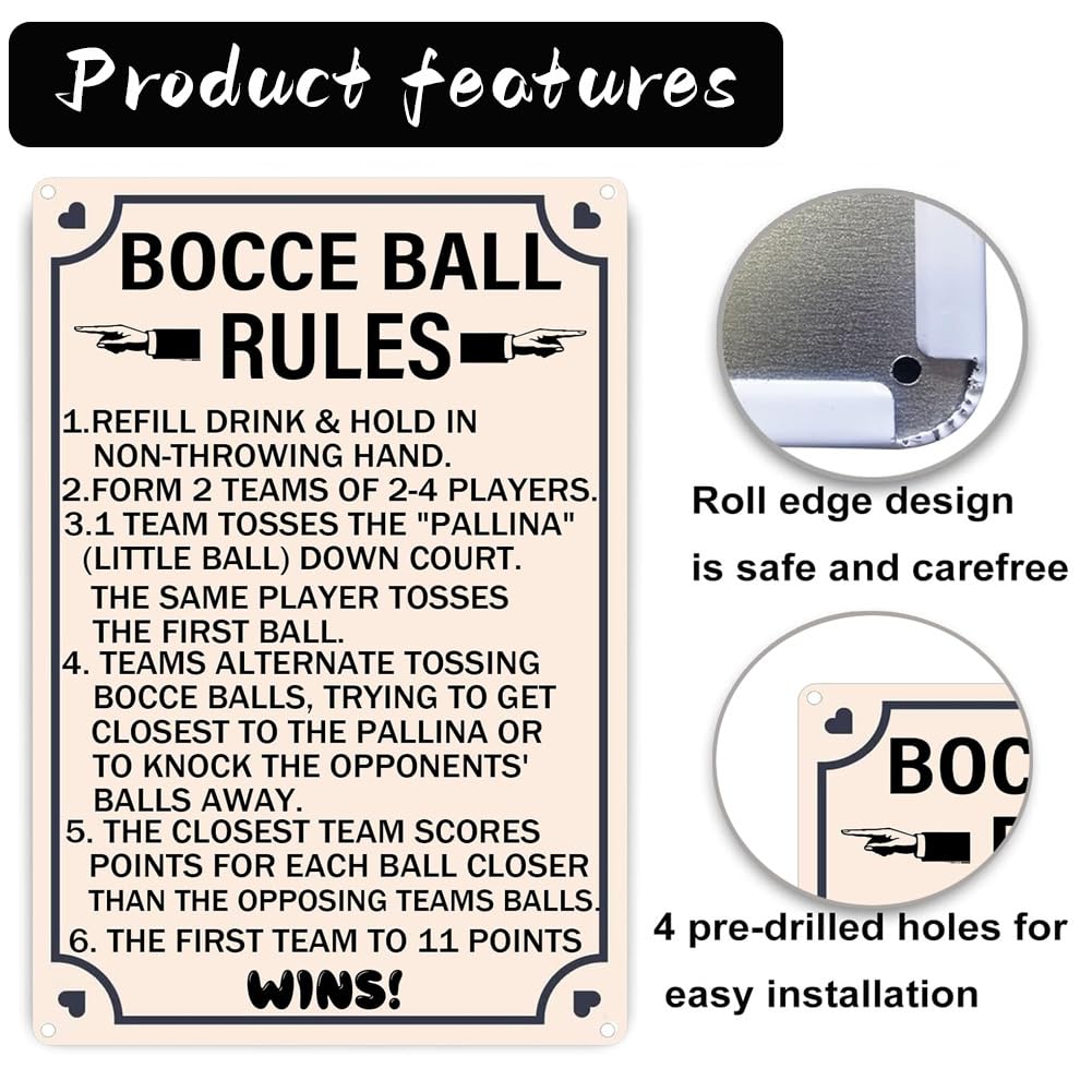 Bocce Ball Rules Printable