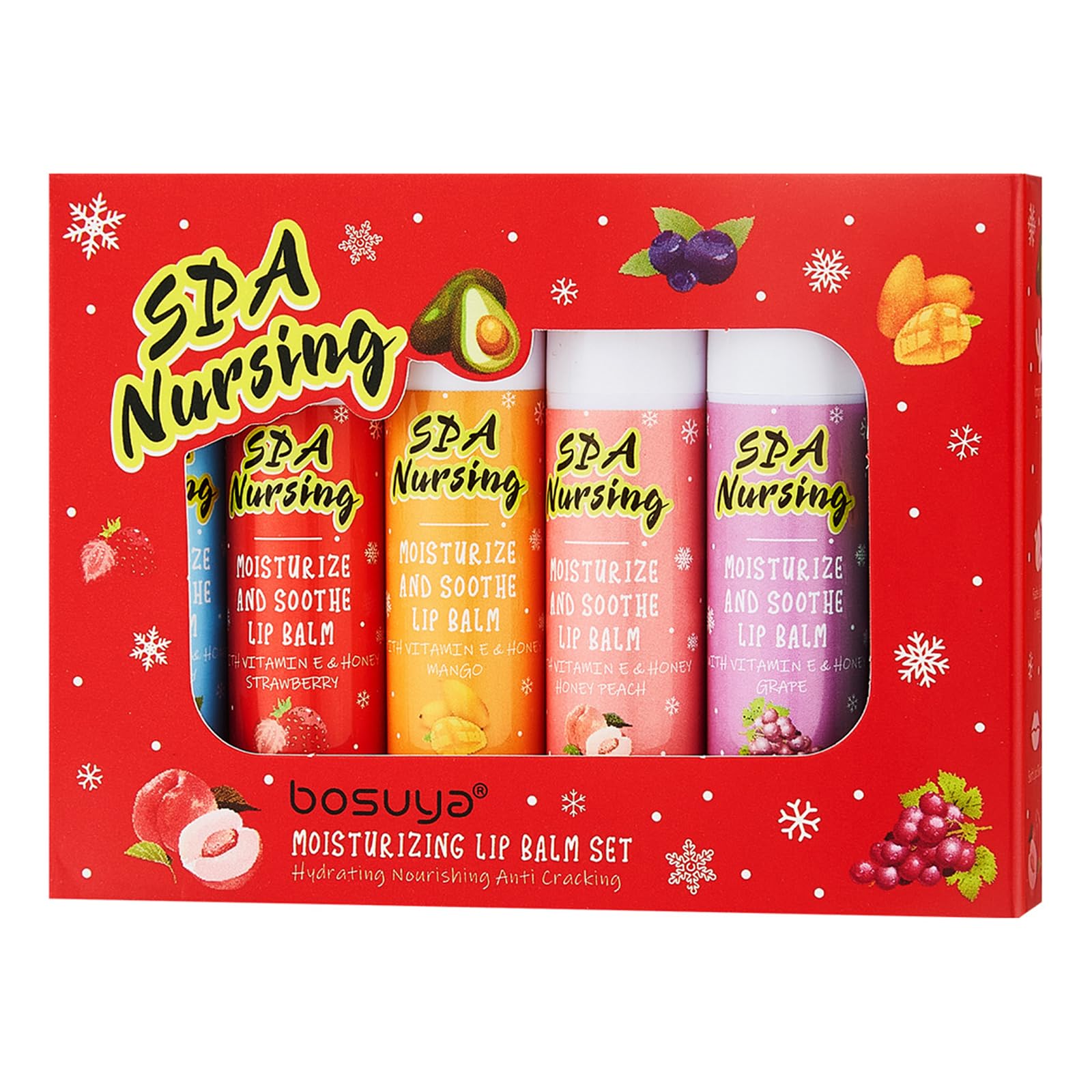 Christmas Lip Balm Set – 6 Packs Moisturising Lip Balm Multipack ...