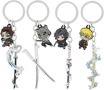 Anime Demon Slaye Keychains Sword Keychains Cosplay Collection Souvenir ...