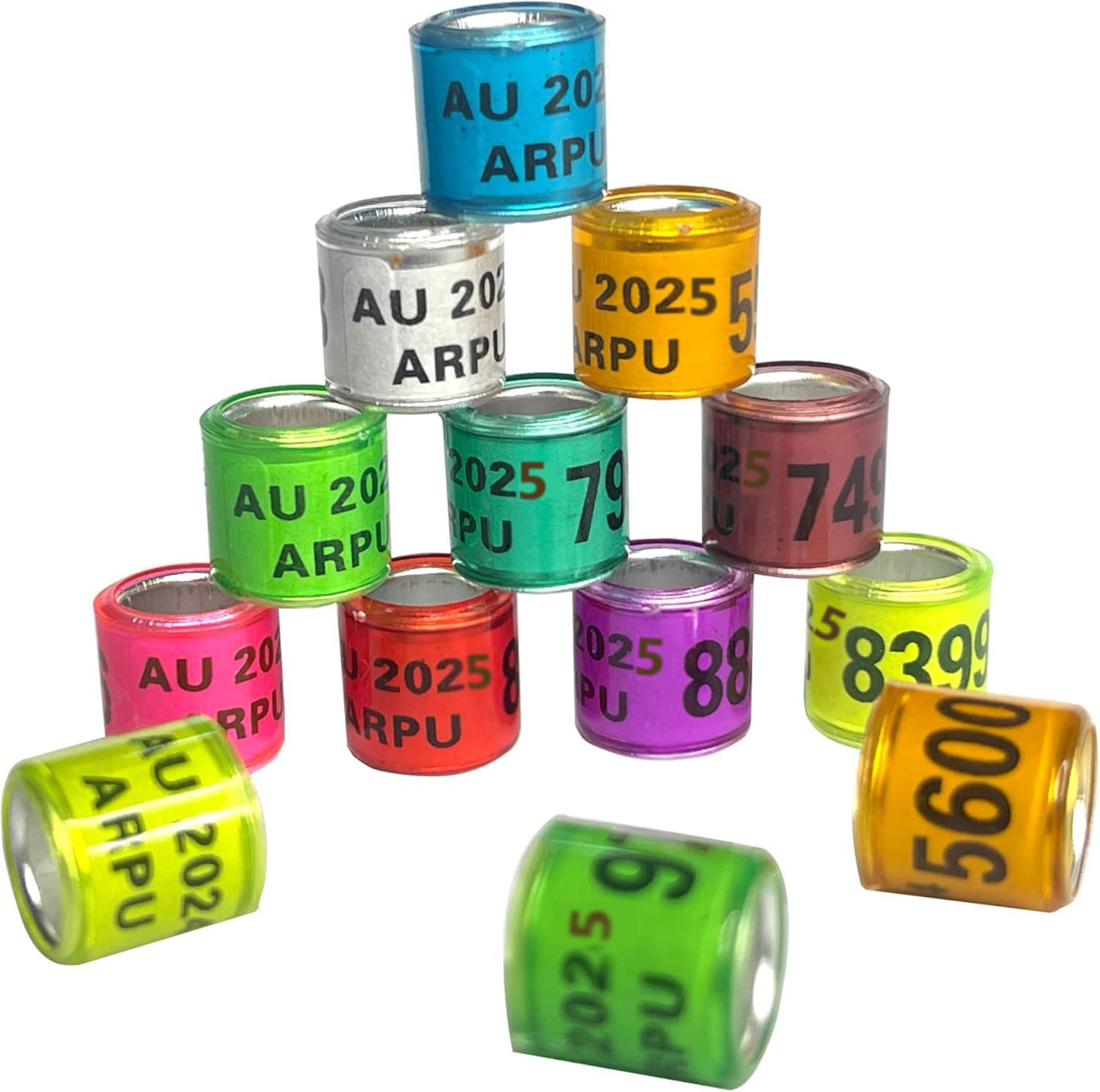 Amazon.com : 100Pcs Pigeon Leg Rings Multicolor Aluminium Pigeon Leg ...