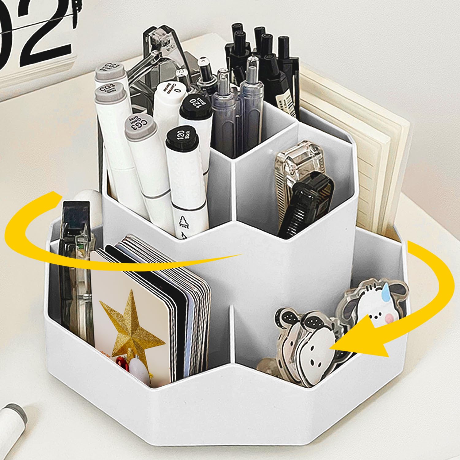TOWINGO Desk Organizer and Accessories, Pen Holder for Desktop Storage ...
