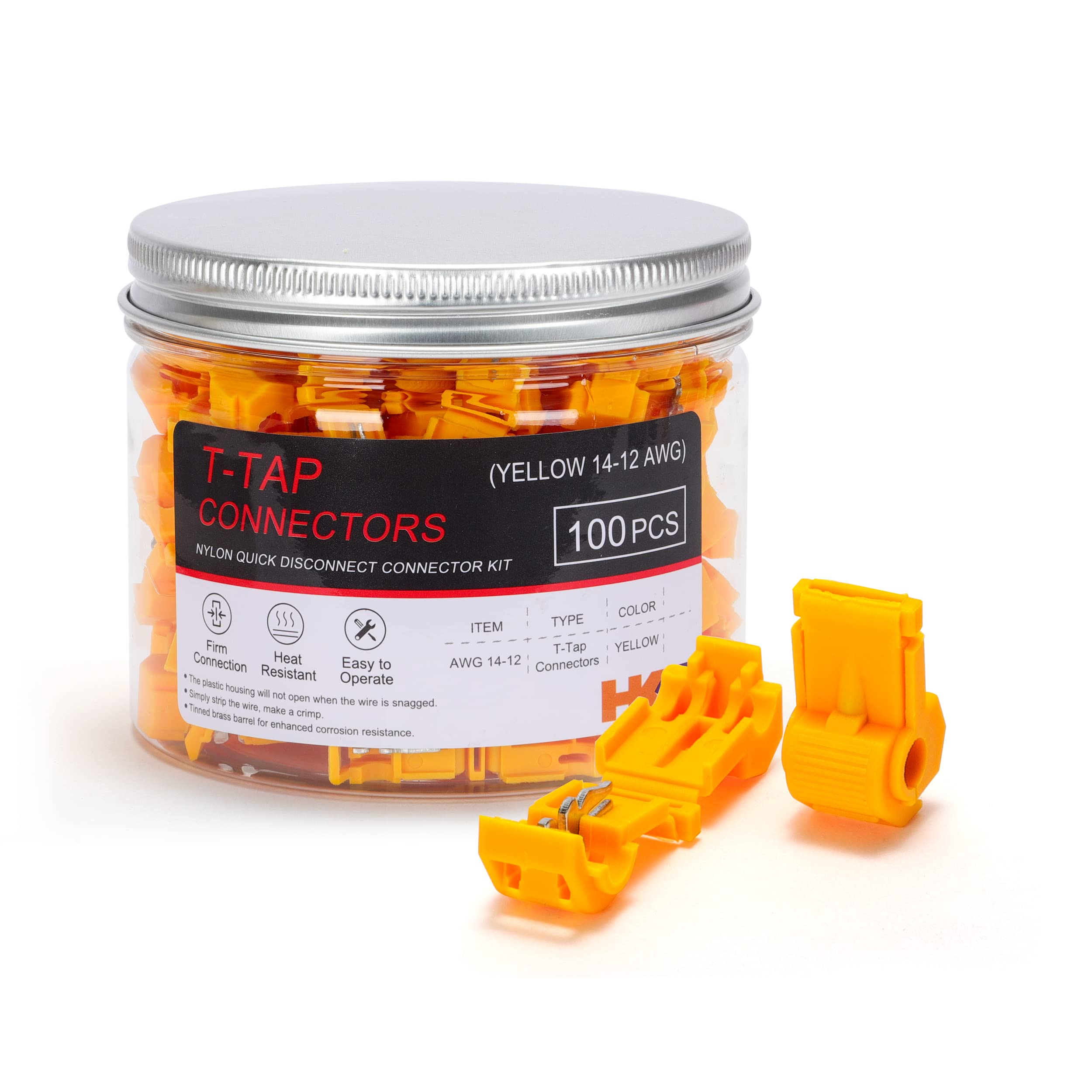 Snapklik.com : HKS 100PCS T-TAP Wire Connector Quick Splice Disconnect ...