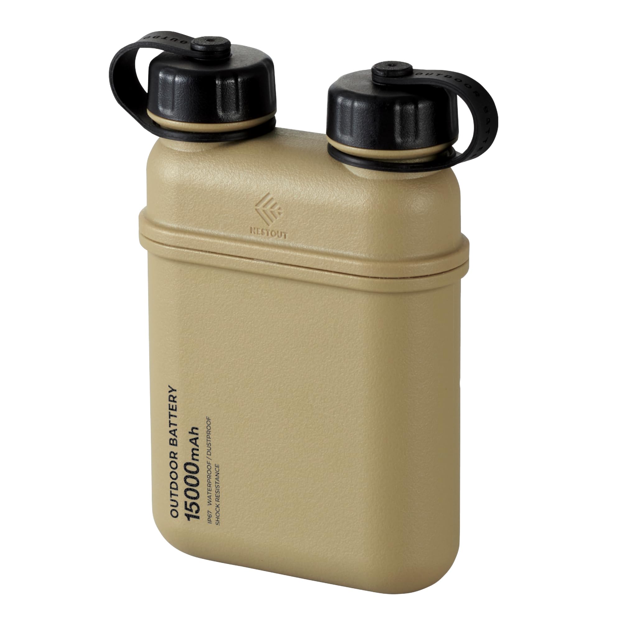 ELECOM NESTOUT Portable Charger, 15000mAh Outdoor Battery Power Bank ...