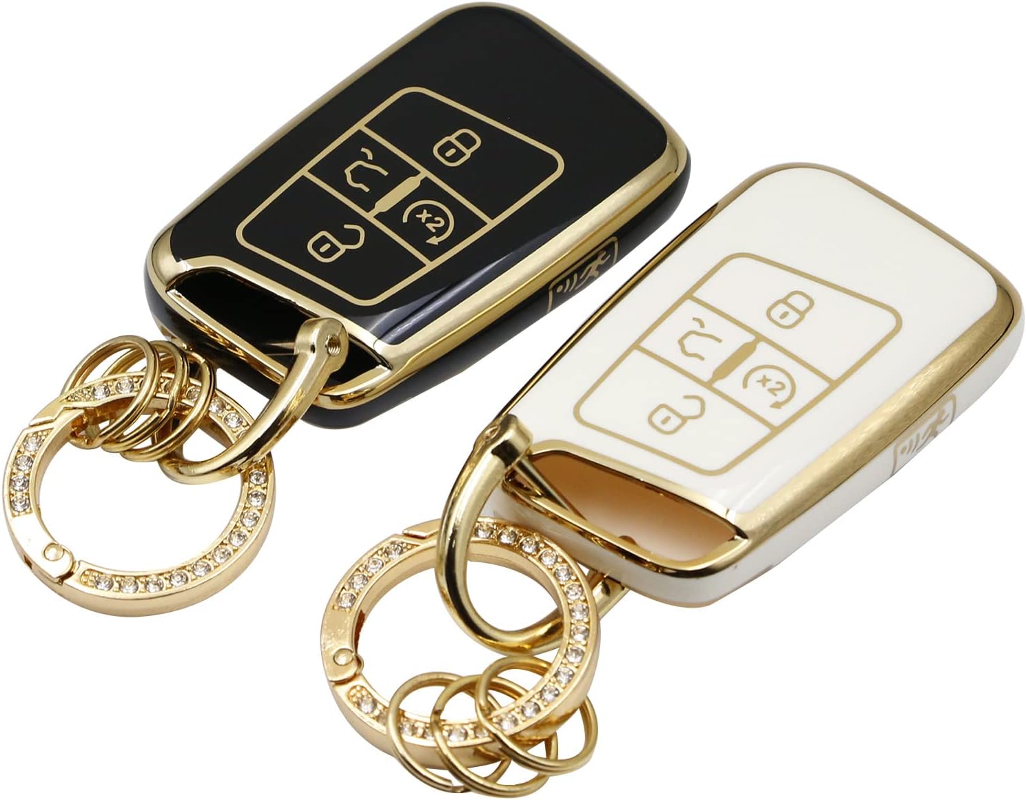 Amazon.com: Sindeda for Volkswagen Key Fob Cover with Keychain Soft ...