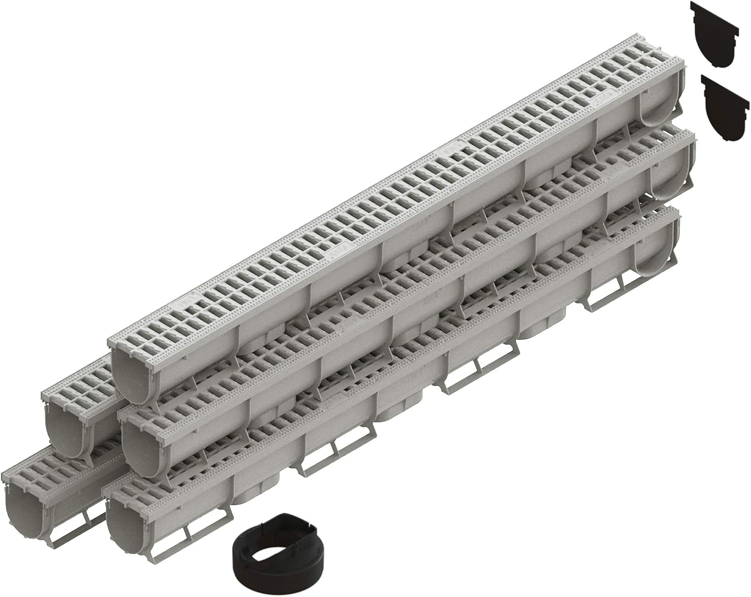 Vodaland - 3 Inch Trench Drain System - Ivory (5) - - Amazon.com