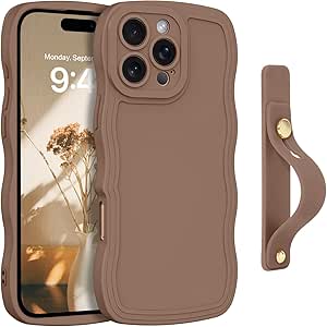 Amazon.com: GUAGUA for iPhone 16 Pro Case with Wrist Strap, iPhone 16 Pro Wavy Phone Case, Cute ...