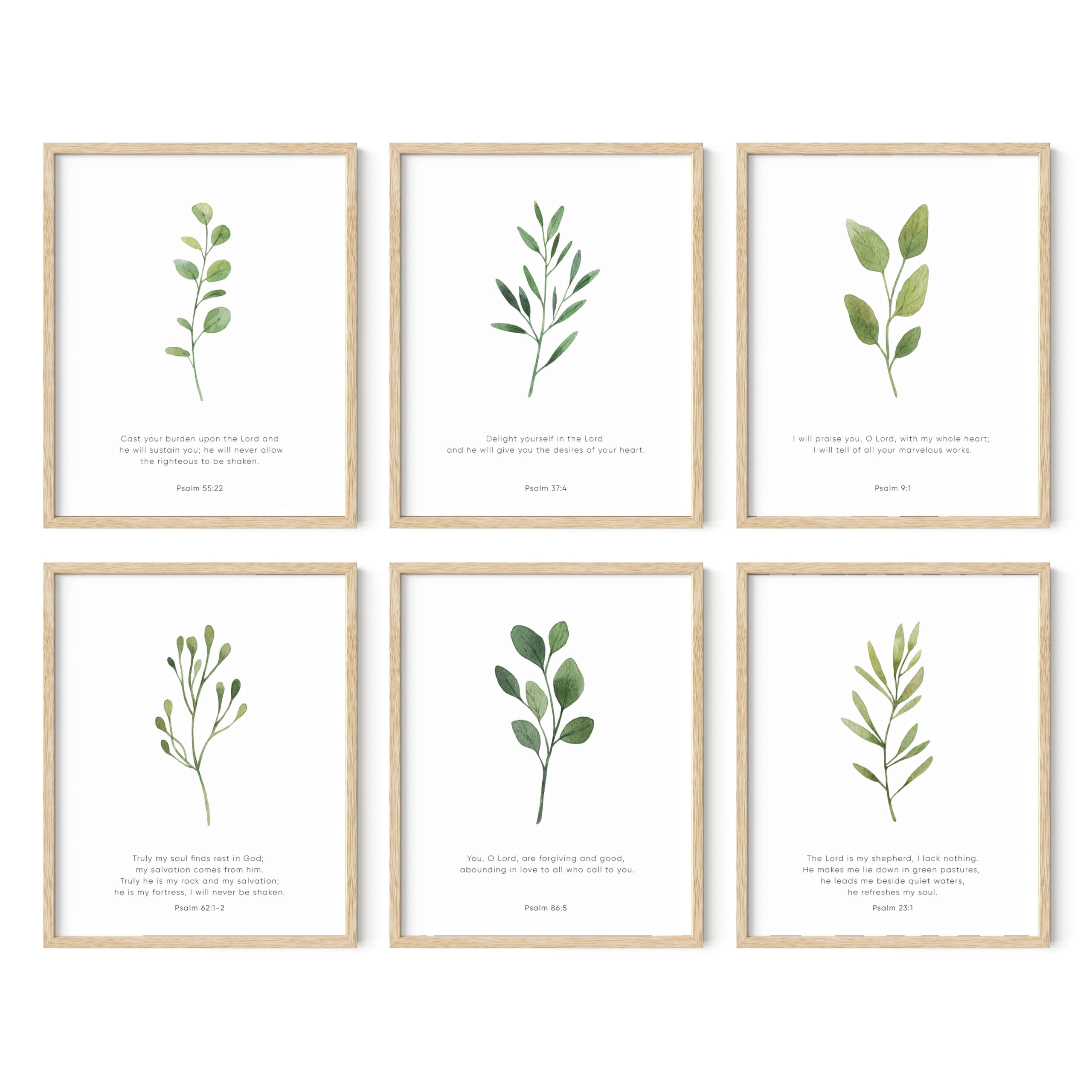 Buy HAUS AND HUES Bible Verses Wall Decor - Set of 6 Christian Wall ...