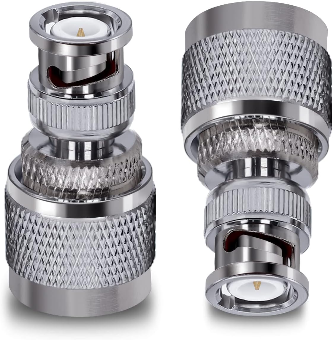 TUOLNK BNC Male to UHF PL259 Male RF Coaxial Adapter SO239 Male Plug to BNC Male Plug Coaxial ...