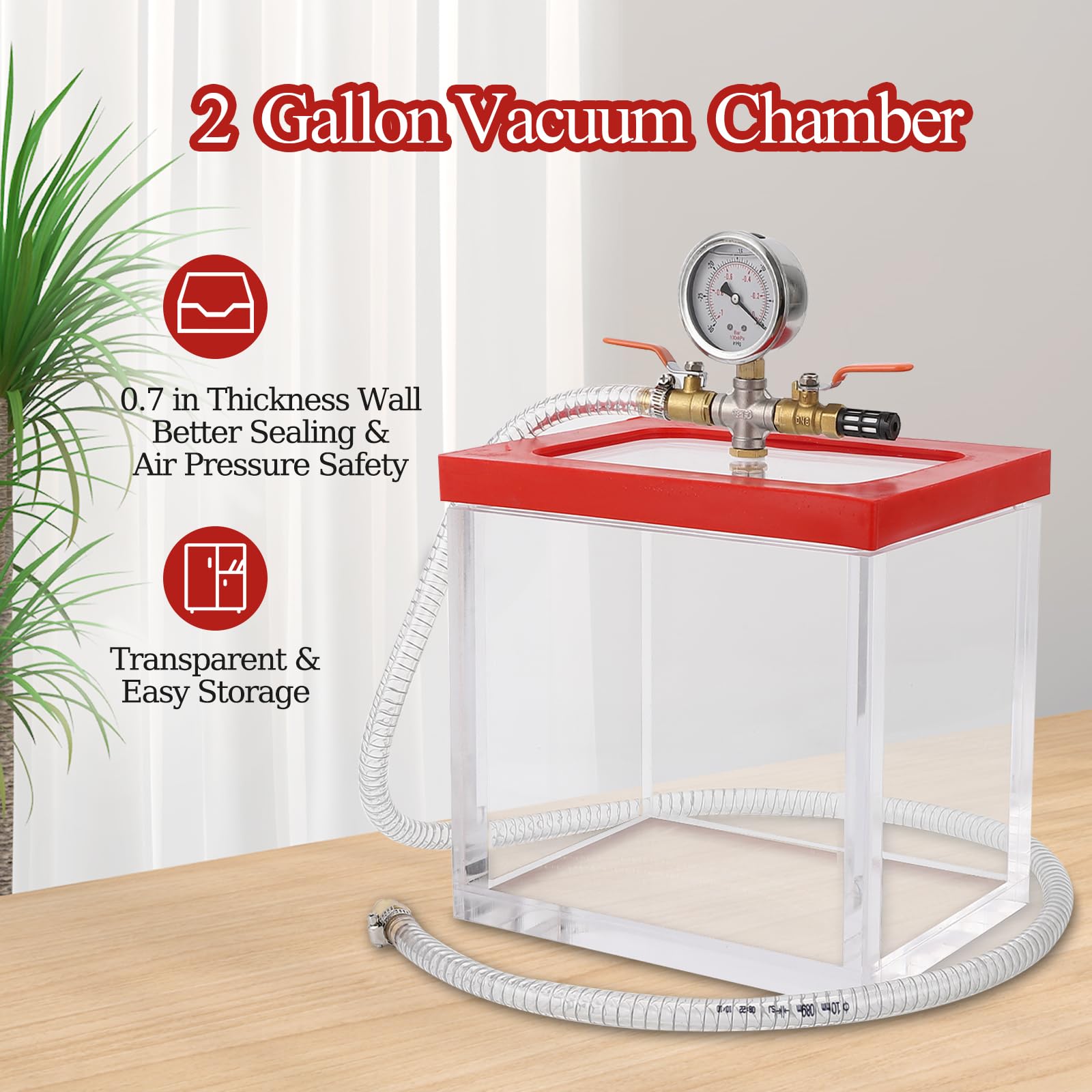 Snapklik.com : Vacuum Chamber 2 Gallon, Upgraded Acrylic Material ...