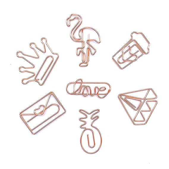 Amazon.com: 35PCS Cute Paper Clips, Love Heart Diamond Crown Shape ...