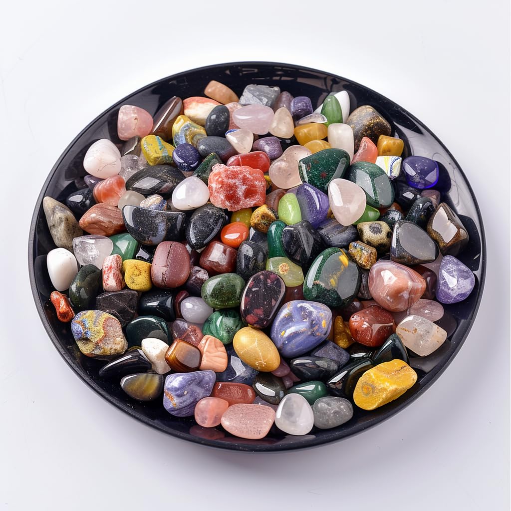 Amazon.com: SigMntun Polished Mixed Crystal Chips 200 Pcs - 10 oz ...