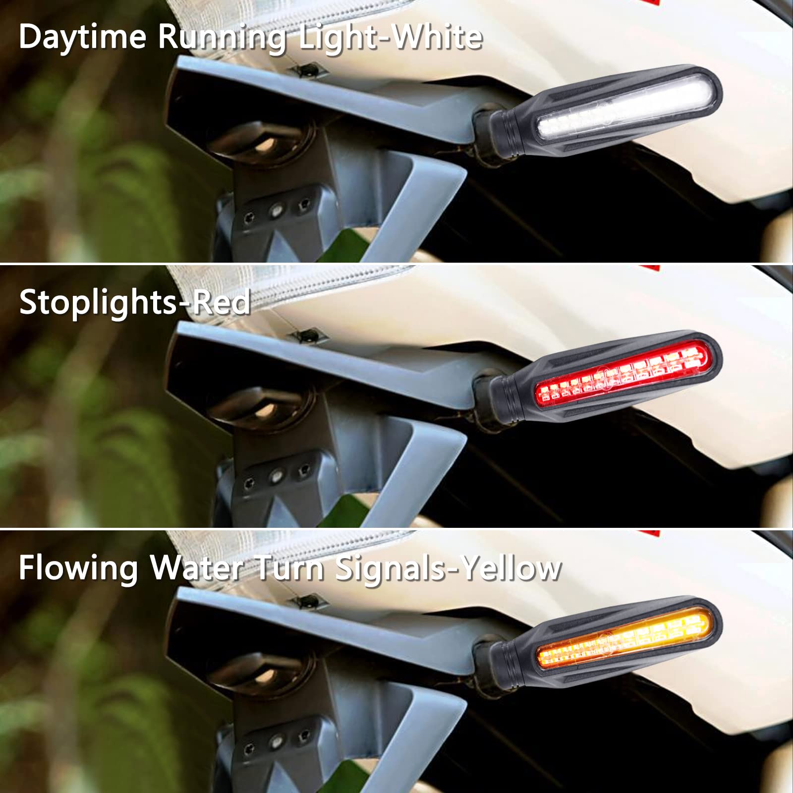 Snapklik.com : Motorcycle Turn Signal Lights, 4Pcs Front Rear Indicator ...
