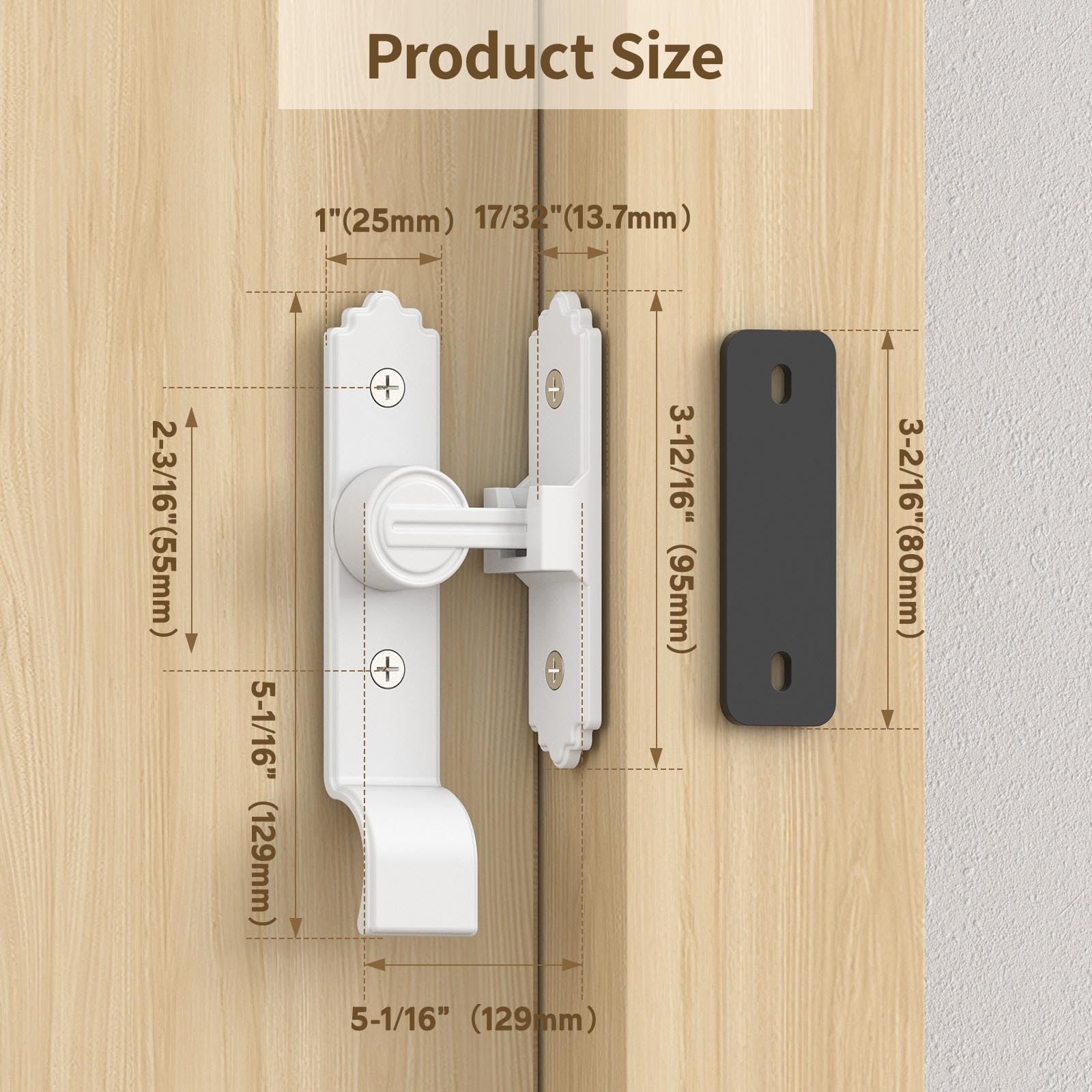 Snapklik.com : YogePote Barn Door Lock And Latch, 90 Degree Heavy Duty ...