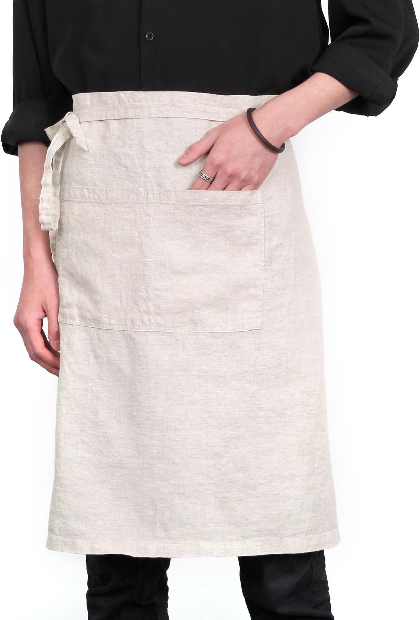 Amazon.com: Caldo Linen Bistro Cafe Apron - Professional Grade with ...
