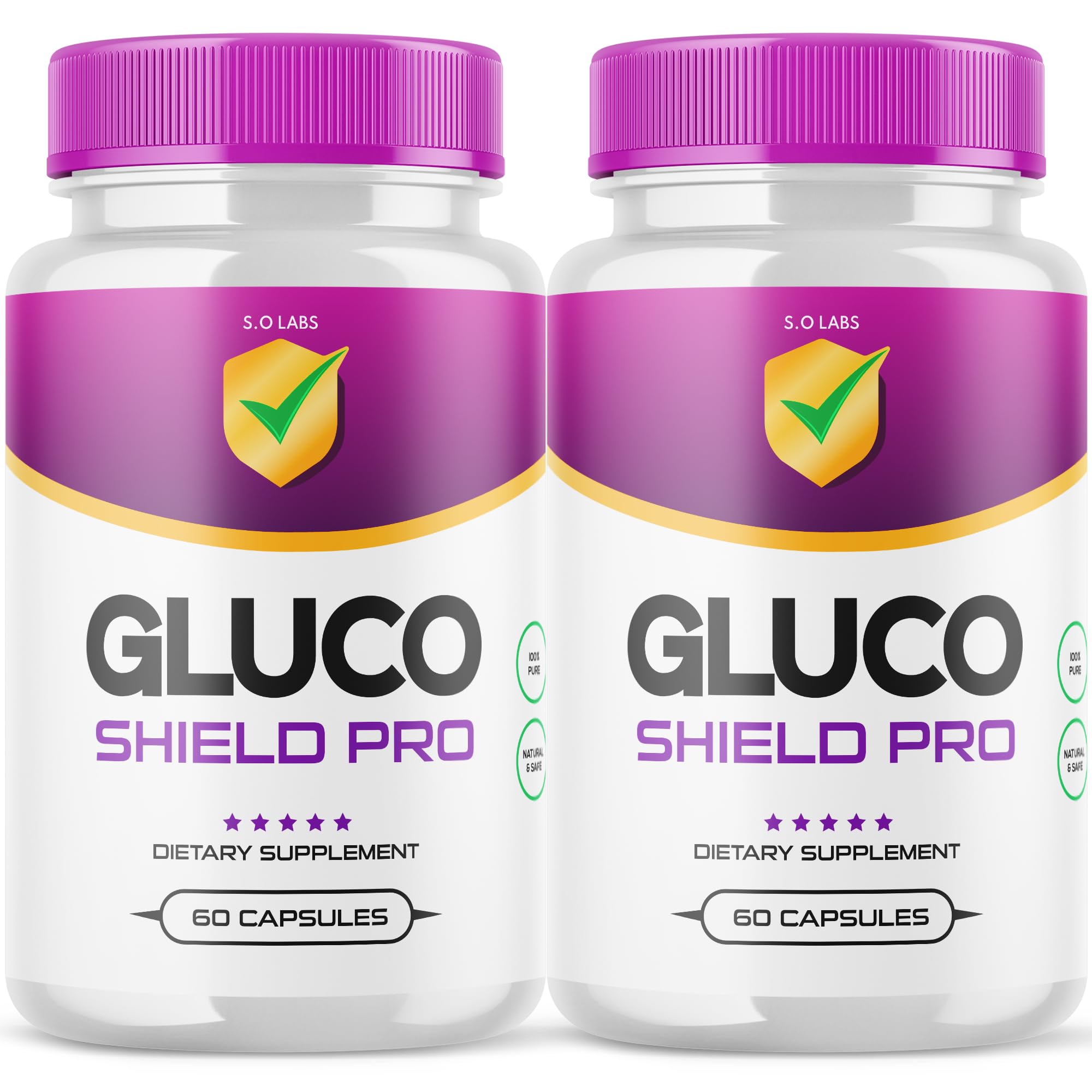 Buy (2 Pack) Gluco Shield Pro, Gluco Shield Pro Supplement Pills, Gluco ...