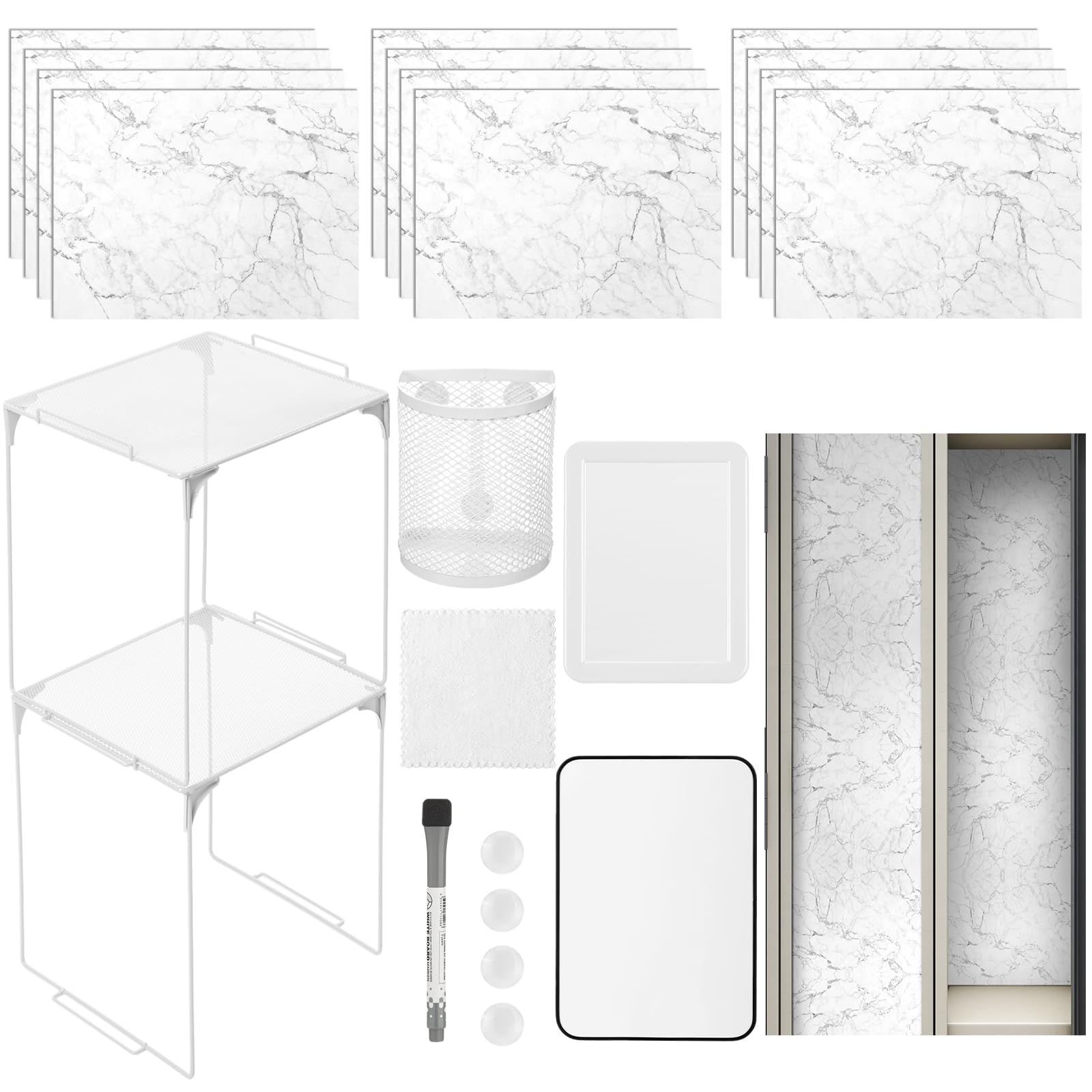 Amazon.com: Tinideya 11 Pcs Locker Accessories with 12 Pcs Magnetic ...