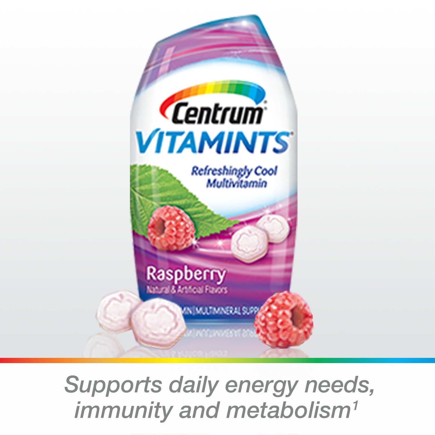 Centrum Adult VitaMints (60 Count, Raspberry Flavor) Multivitamin ...