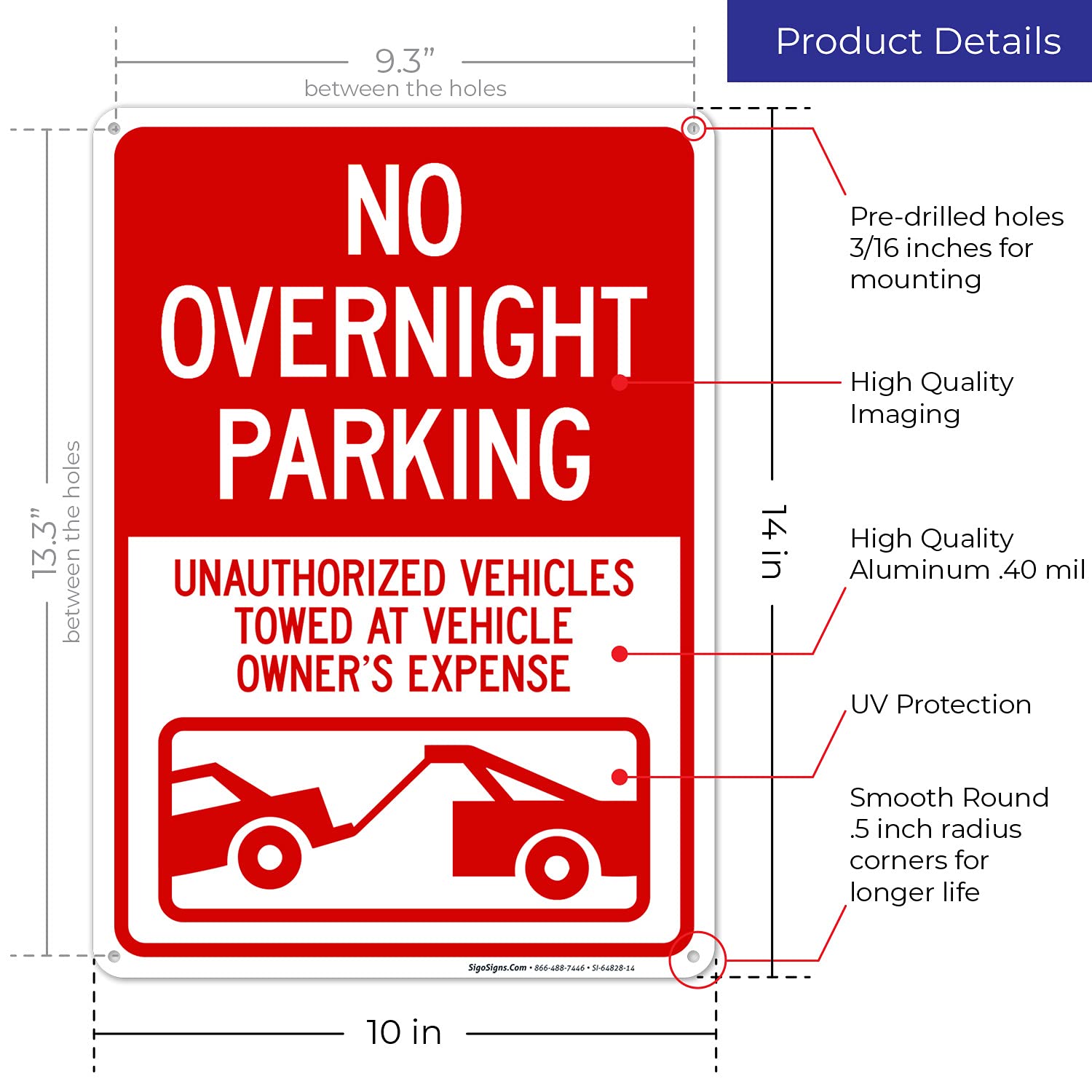 No Overnight Parking Signs