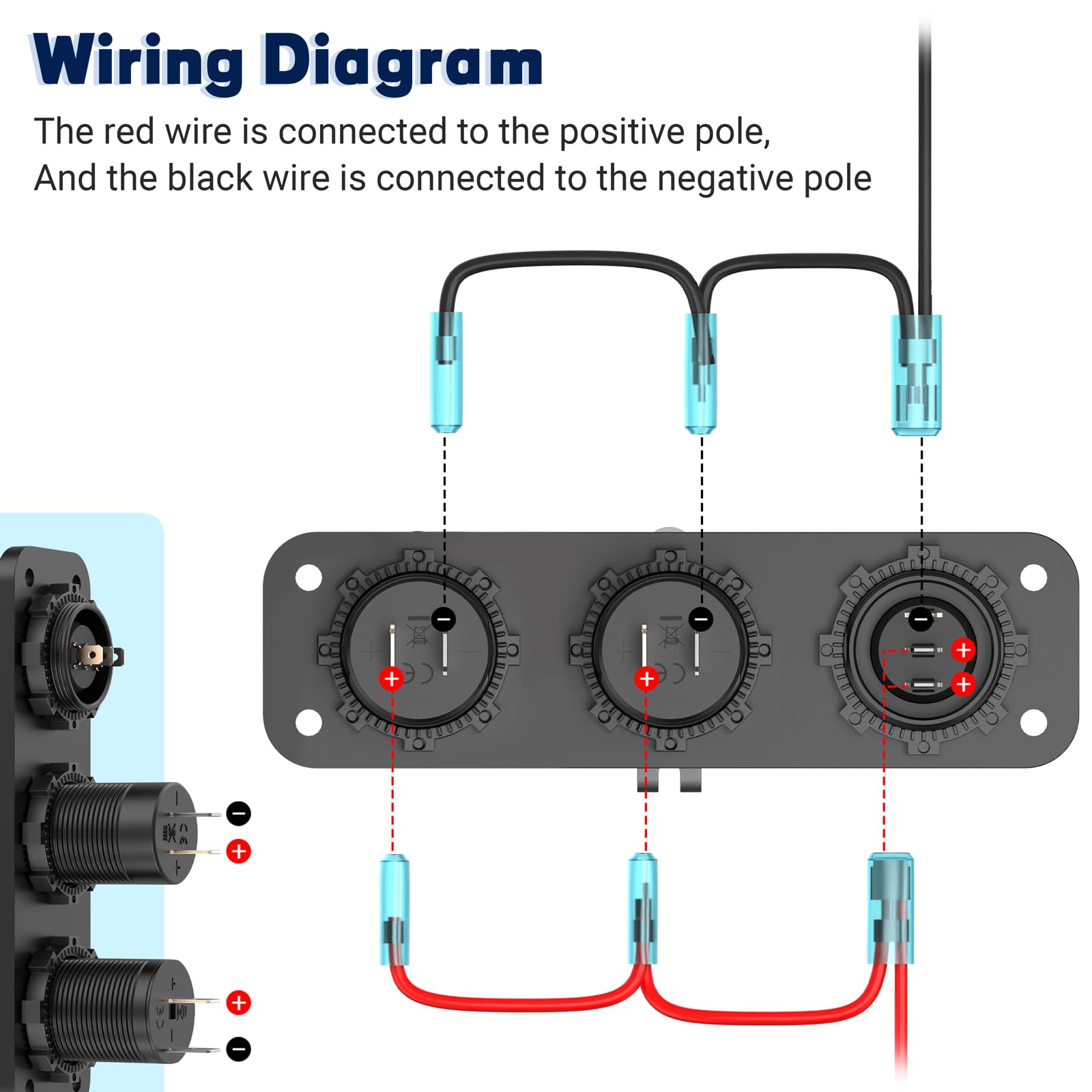 Diagrama de fiação de soquete de 12 volts