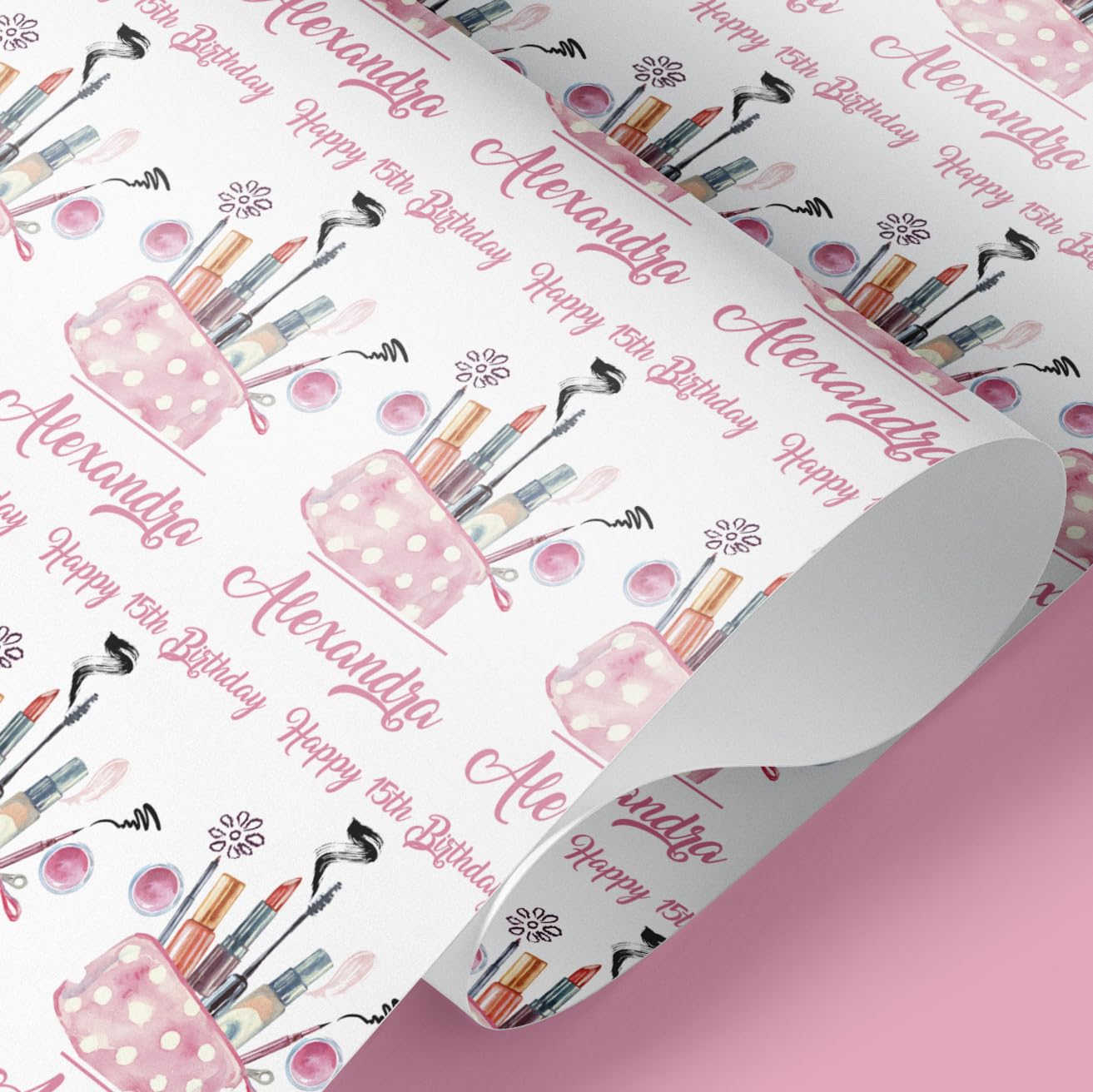 Personalised Make up Birthday Gift Wrap | Personalised Make up Birthday ...