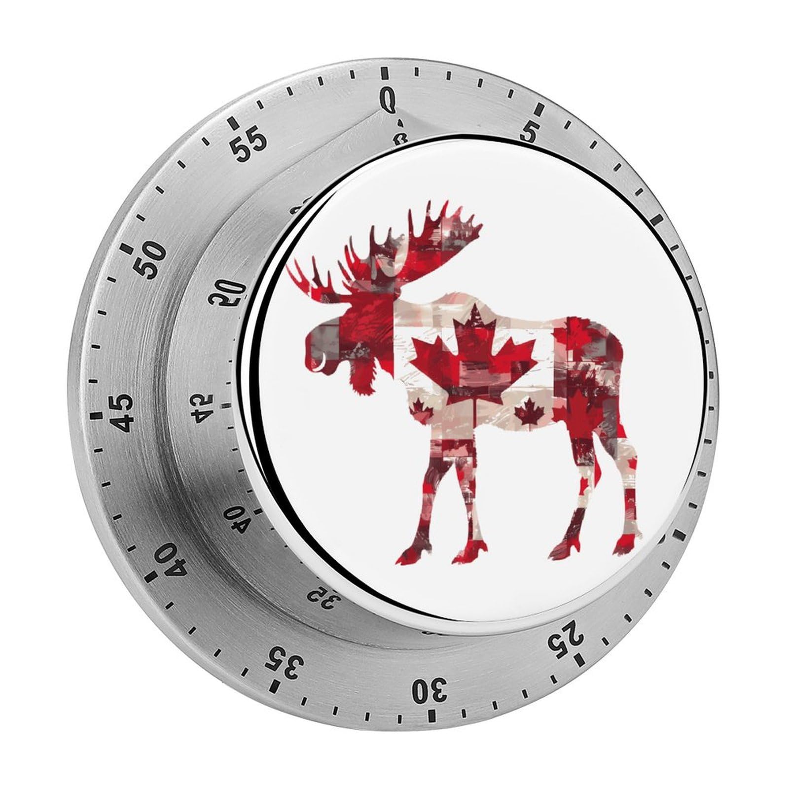 Amazon.com: Moose with Canada Flag 60 Minute Wind Up Timer Clock ...