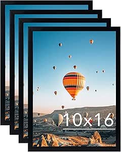 Amazon.com: JCJMY 10x16 Black Picture Frame Set of 4, Horizontal and ...