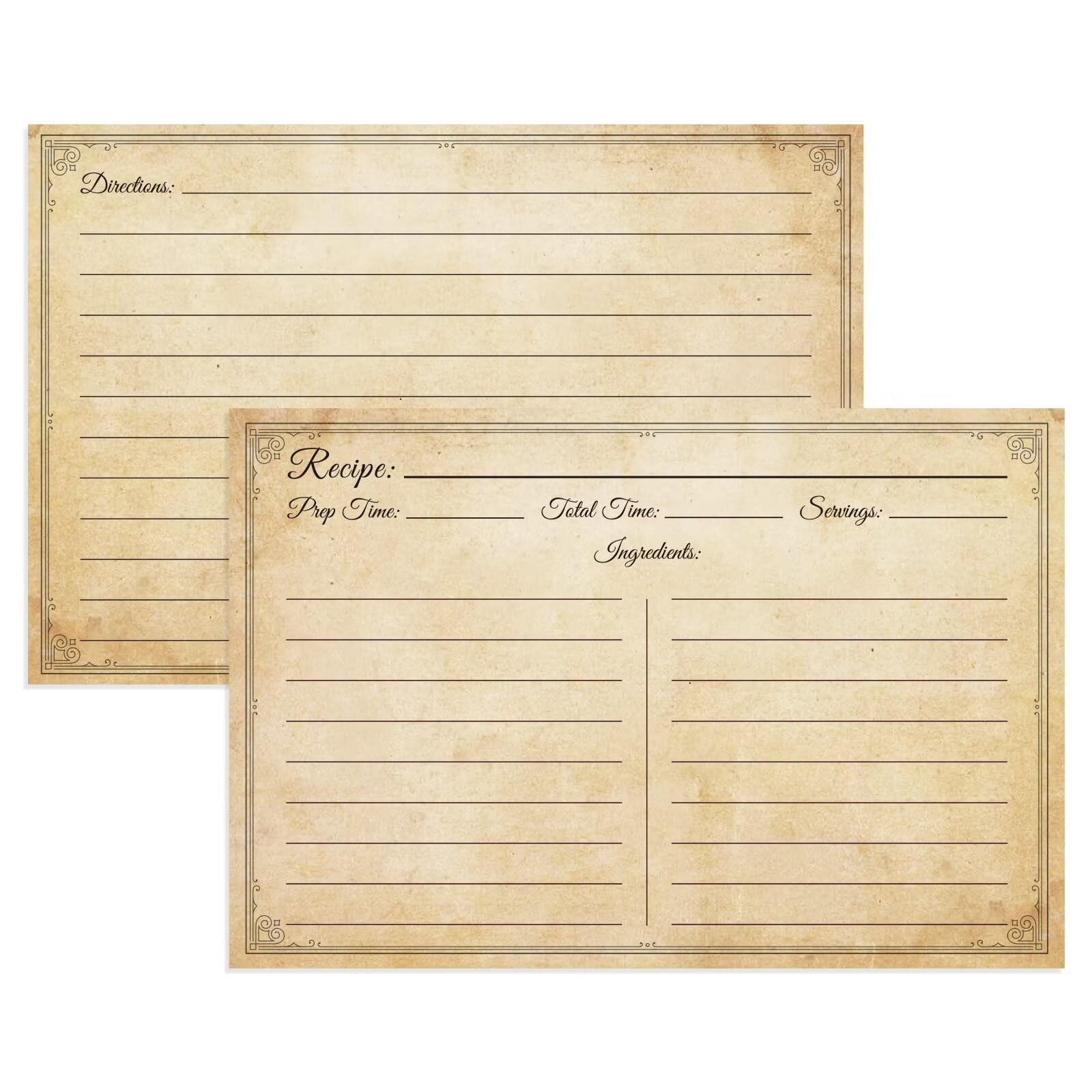 Amazon.com: LuBudingJoy 4x6 Recipe Cards, Recipe Cards 4x6 Double Sided ...
