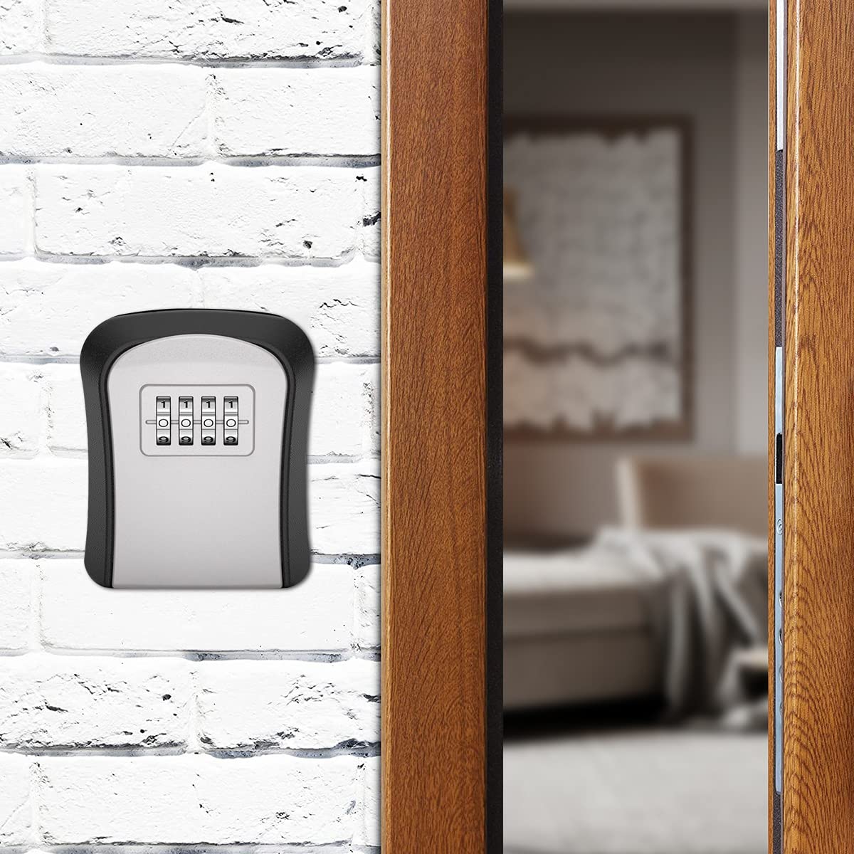 Key Safe Box Code Lock-Storage Key Box Outdoor Wall Mounted Security ...