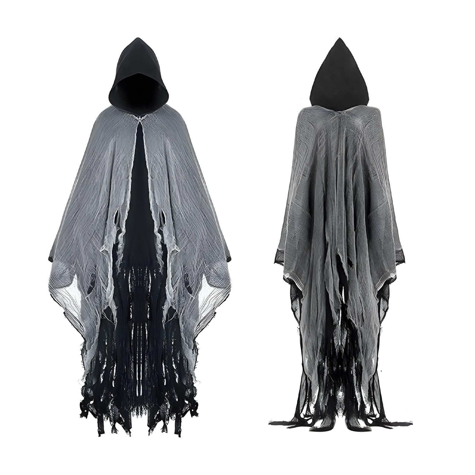 Amazon.com: Hyuetrsa Halloween Medieval Cloak Men with Hood，Hooked Cloak Costume Haunted Hooded ...