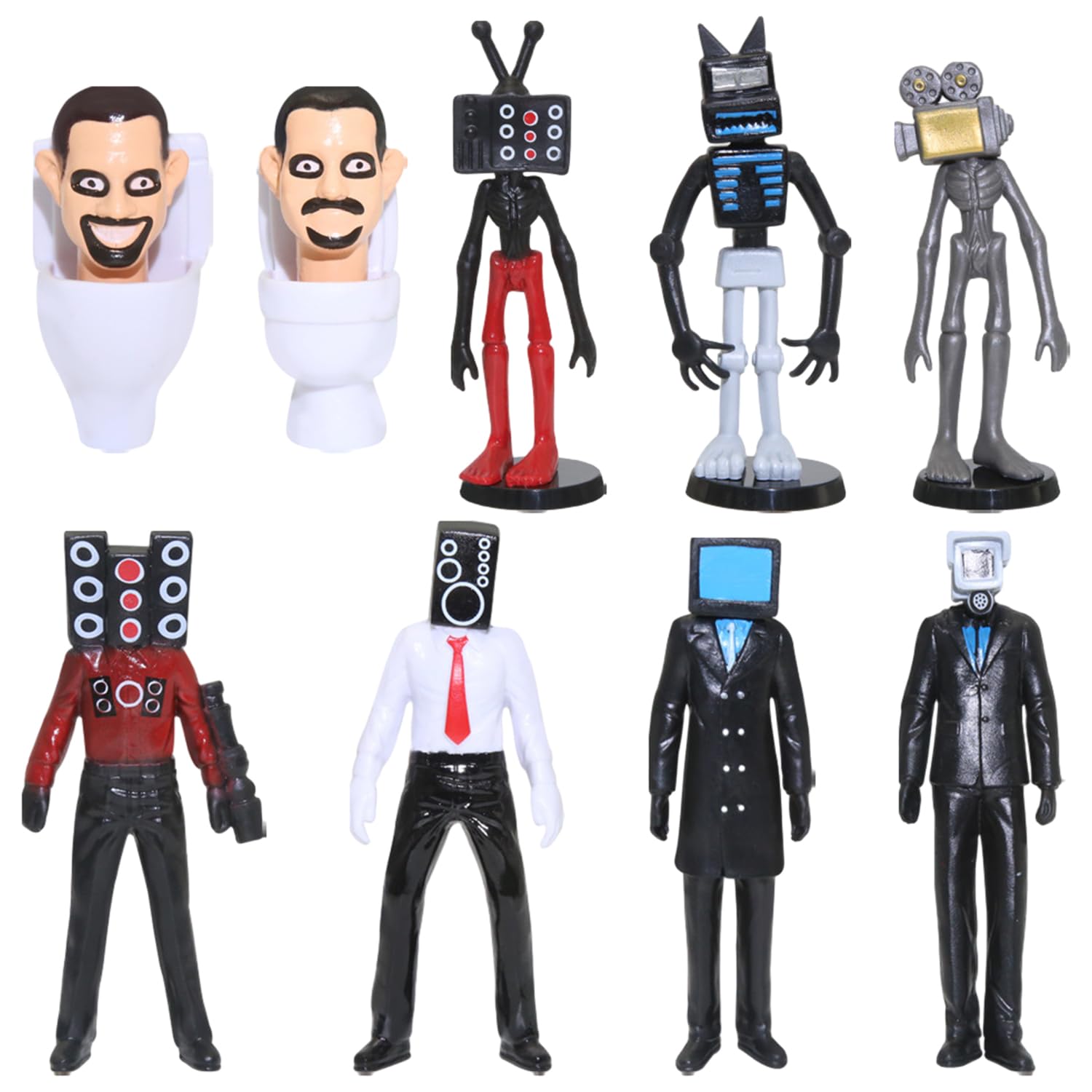 Graplan Skibidi Toilet Figures, Pack of 9 Skibidi Toilet Toy, Skibidi ...