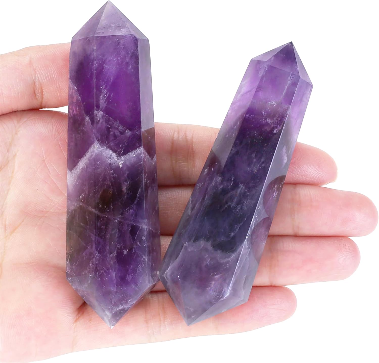 Amazon.com: YATOJUZI 3.5" Amethyst Healing Crystals Wand Natural ...
