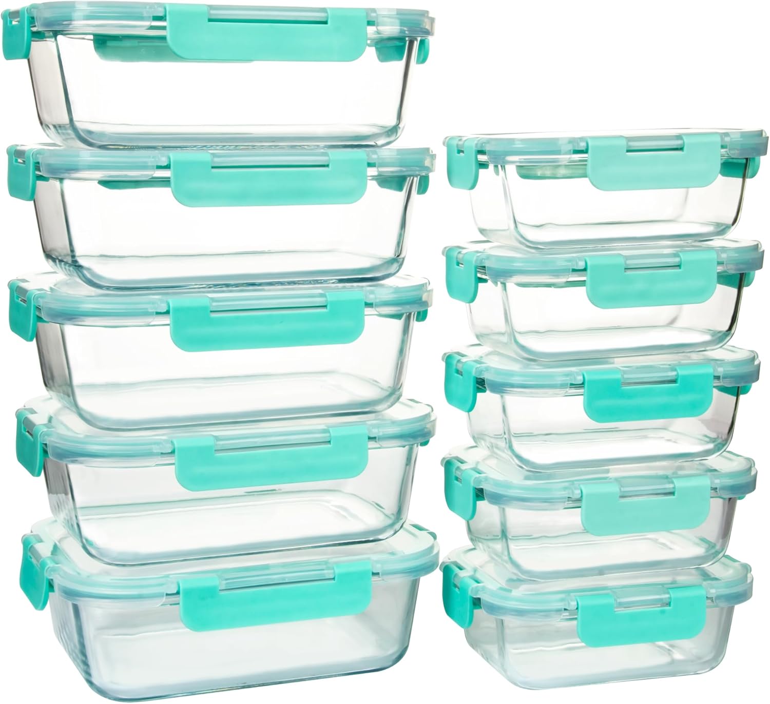 UMEIED - Juego de 10 recipientes de vidrio herméticos para ...