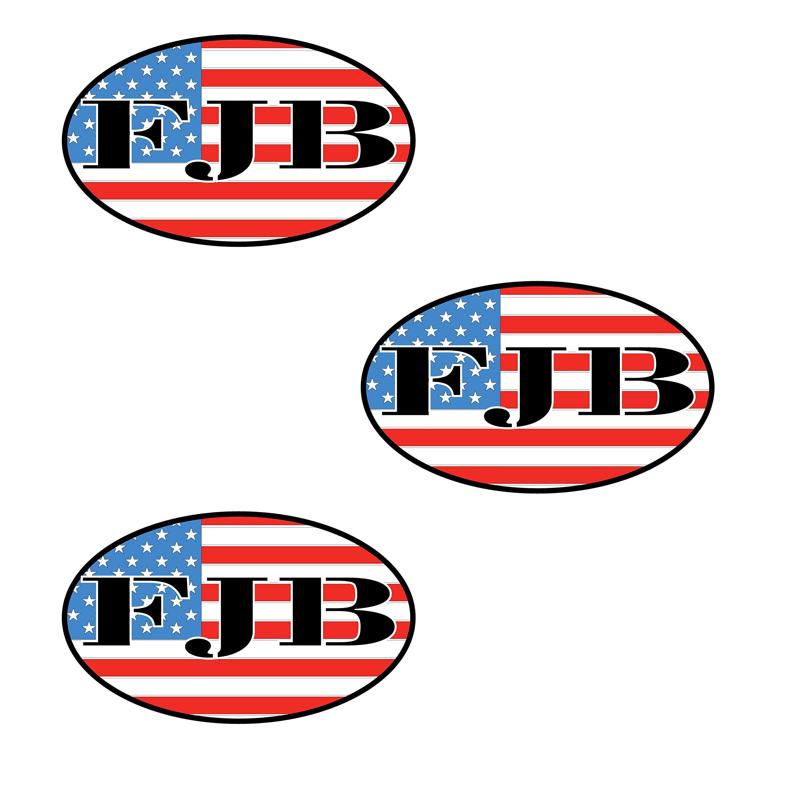 Amazon.com - TreeArm American Flag Oval FJB Vinyl Decal Sticker,USA ...