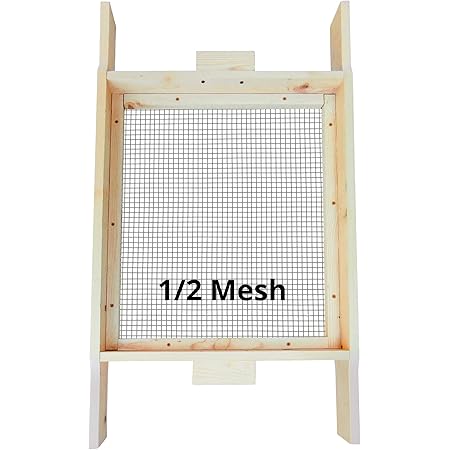 Rolling Garden Sifter with 1/2 in. Heavy Duty Screen and Accessories (1 ...