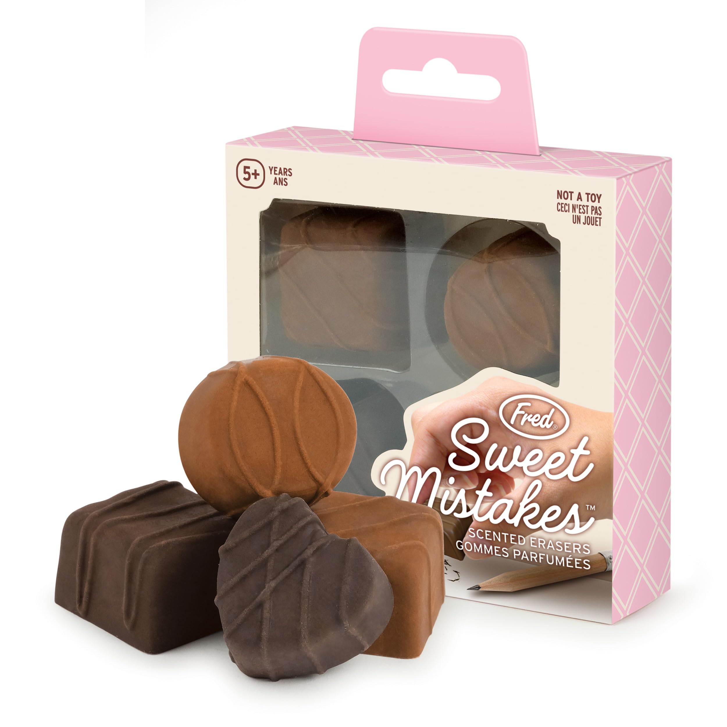 Amazon.com: Genuine Fred Sweet Mistakes Chocolate Erasers, Set of 4 ...