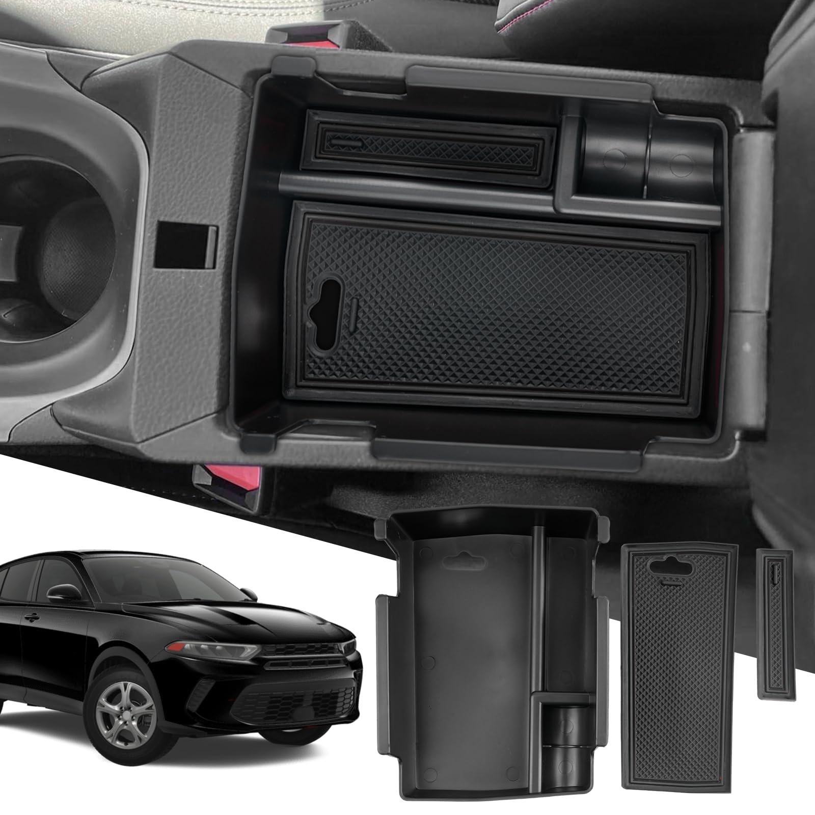 SXCY Fit for 2023 2024 Jeep Compass/Dodge Hornet Center Console ...