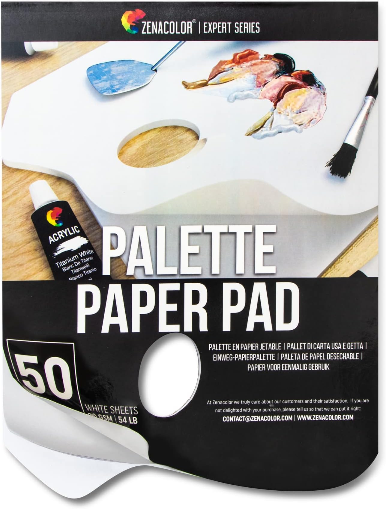 Amazon.com: Zenacolor - Paper Palette Pad - 50 Removable and Disposable ...
