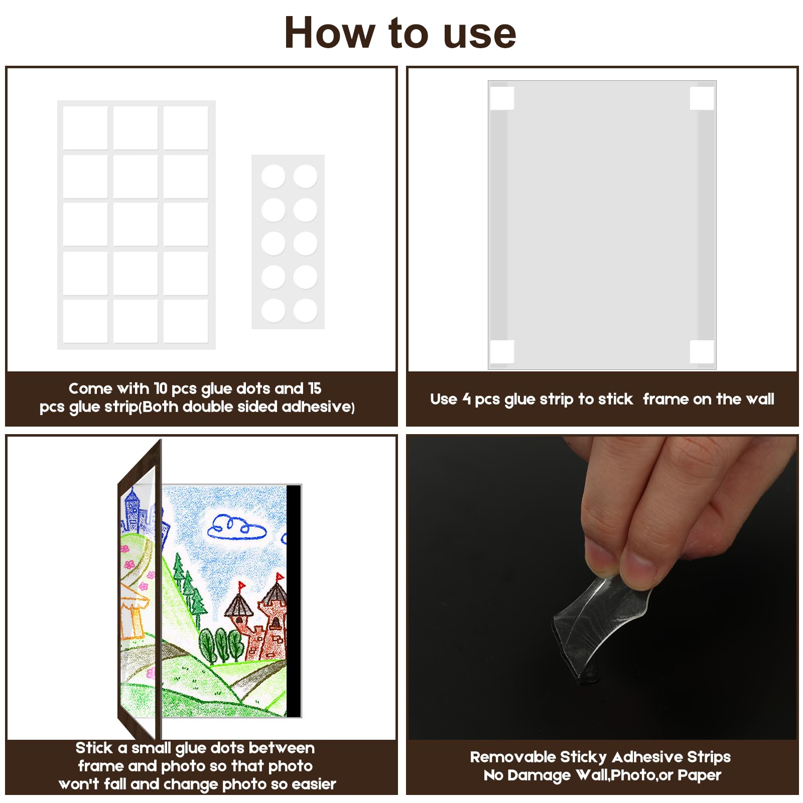 Snapklik.com : 2 Pack 85x11 Kids Art Frames Changeable, Front Opening ...