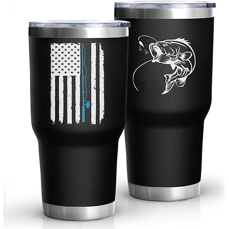 Amazon.com | JENVIO Fishing for Men | Stainless Steel Travel Tumbler ...