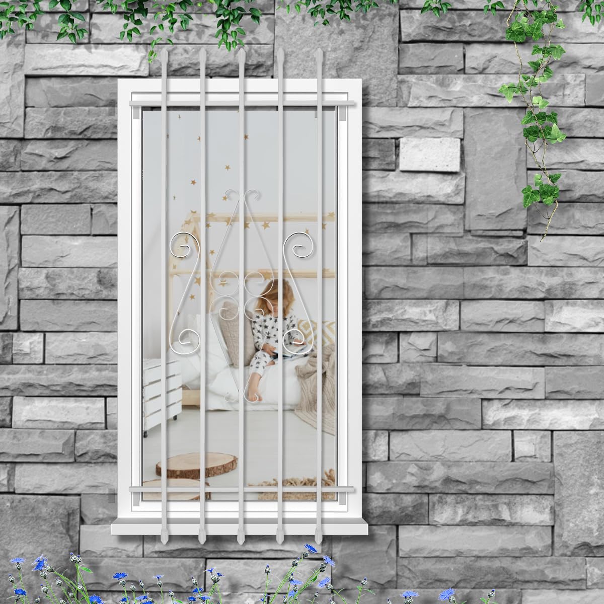 Snapklik.com : WEWORTH Spear Point Heavy Duty Window Bar,Window ...